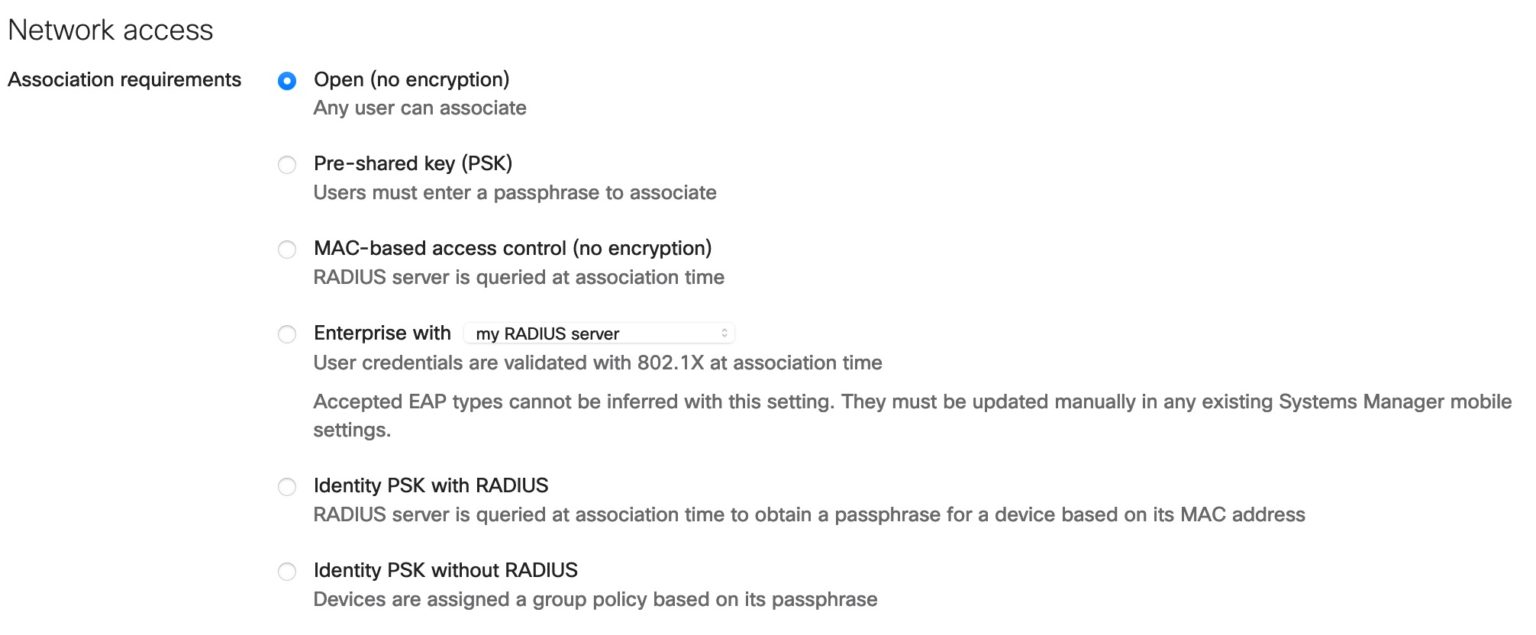 Meraki WLAN MAC-based access control with PSK – Karstens Cyber-Fi Blog